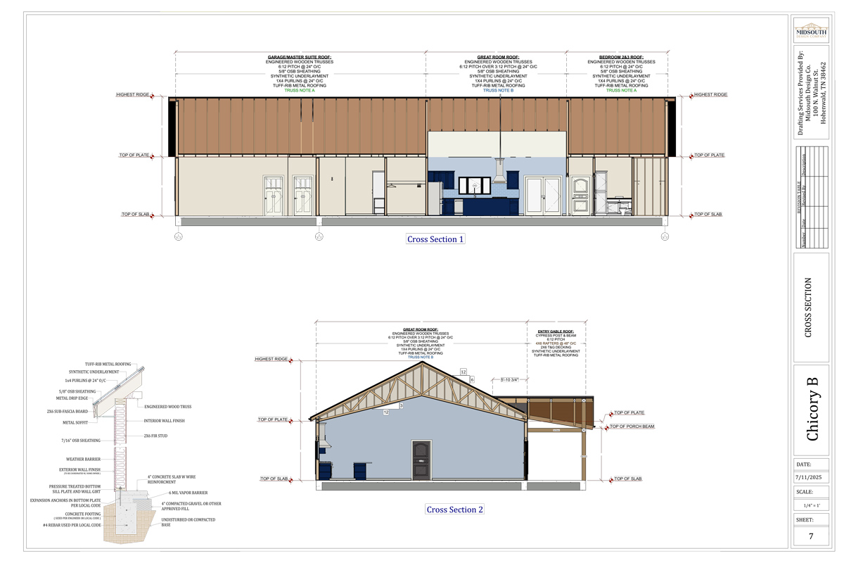 The Chicory B – Blueprints - Midsouth Barndominiums, LLC