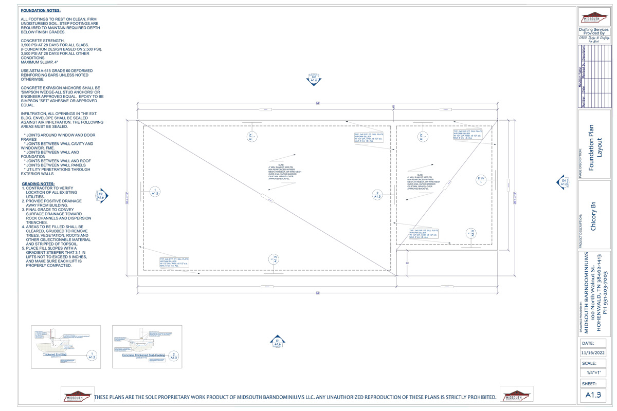 The Chicory C- Blueprints - Midsouth Barndominiums, LLC
