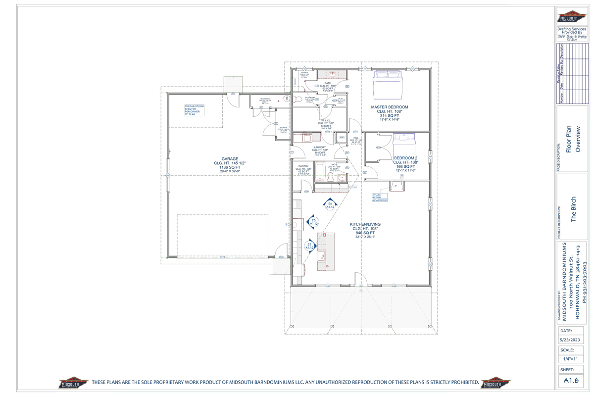 The Birch – Blueprints - Midsouth Barndominiums, LLC